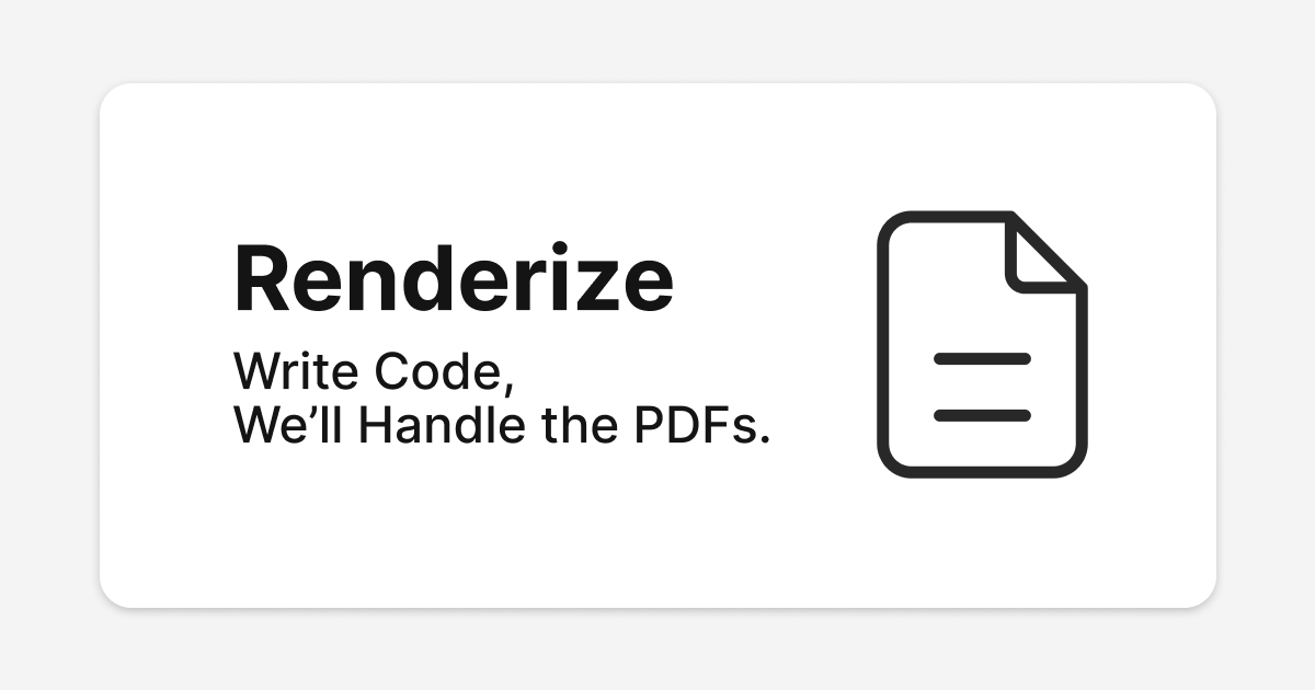 Renderize - Render your PDFs